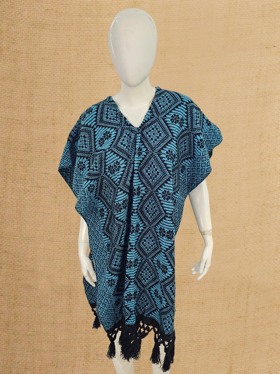 Gabán Artesanal de Rebozo con Diseño de Rombos – Balam